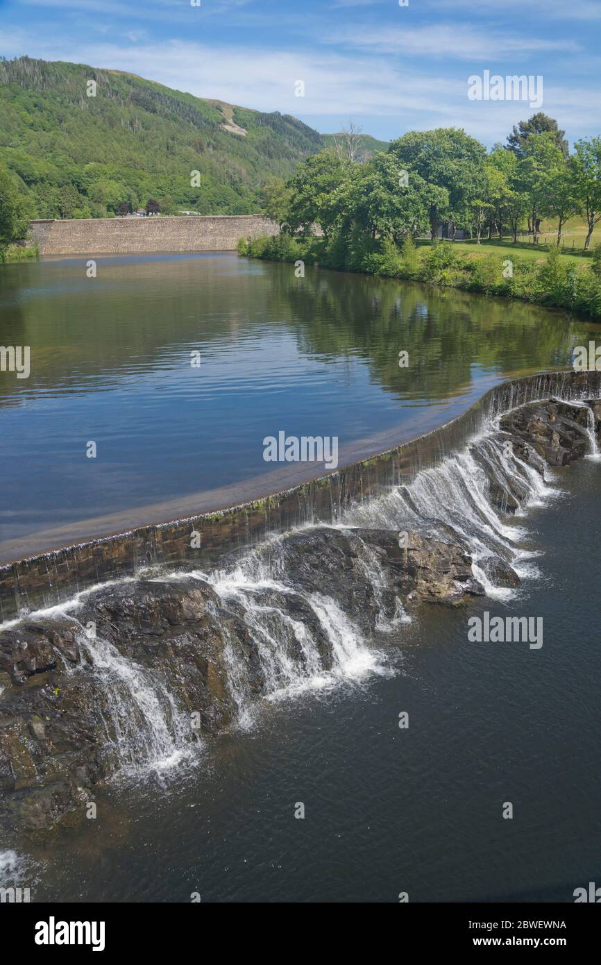 Waterfalls by the Cwm Rheidol Reservoir in Ceredigion,Wales,UK Stock ...