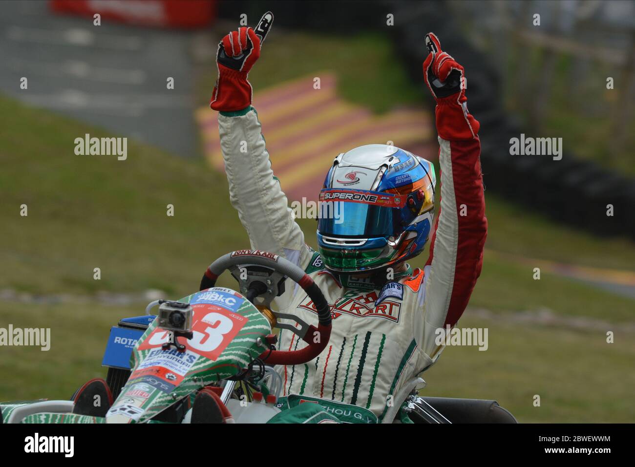 Chinese racing driver Guanyu Zhou during his Karting career Stock Photo ...