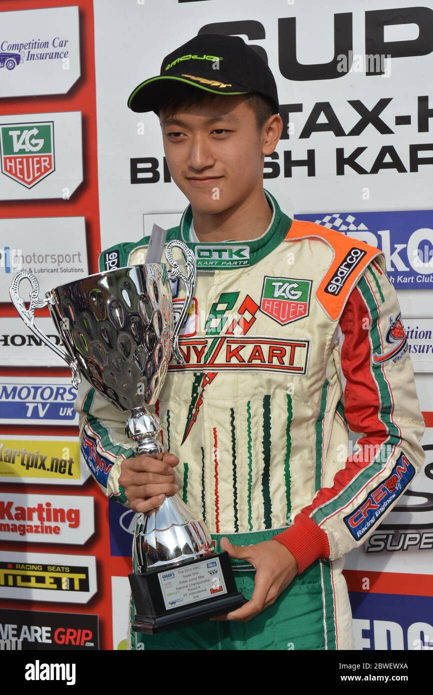 Chinese racing driver Guanyu Zhou during his Karting career Stock Photo ...
