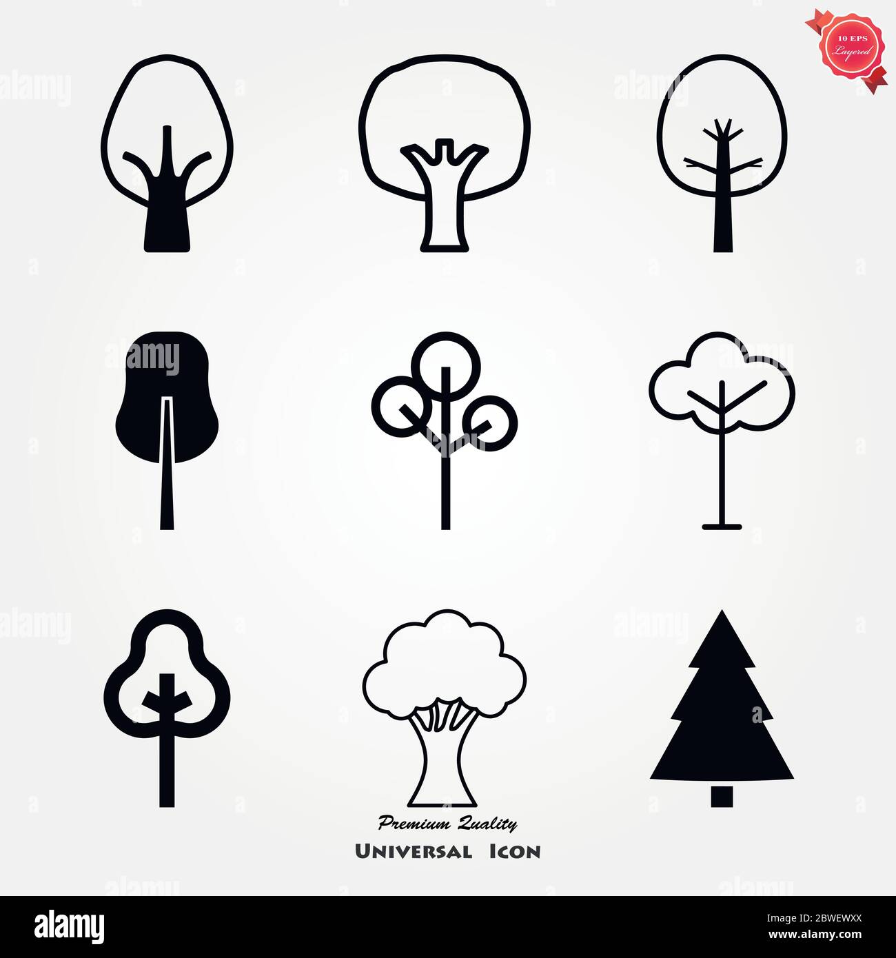 Tree vector icon, trees symbol isolated on background Stock Vector ...