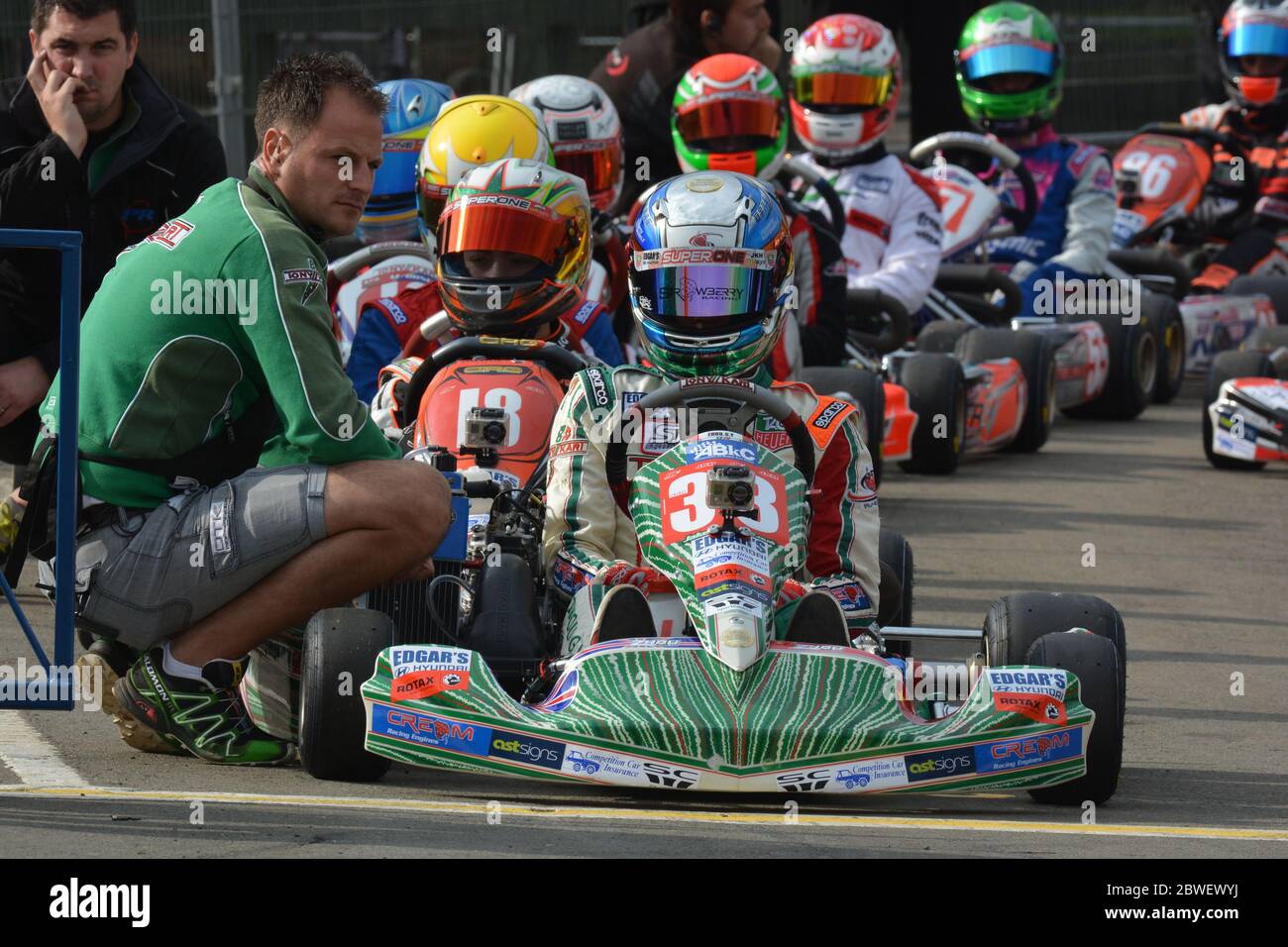 Chinese racing driver Guanyu Zhou during his Karting career Stock Photo ...