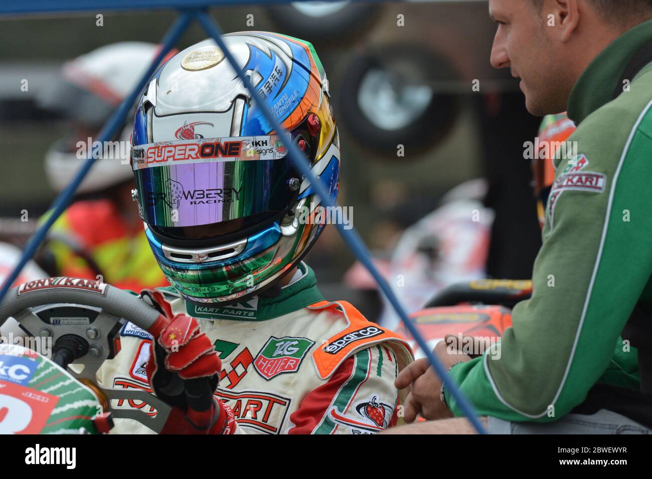 Chinese racing driver Guanyu Zhou during his Karting career Stock Photo ...