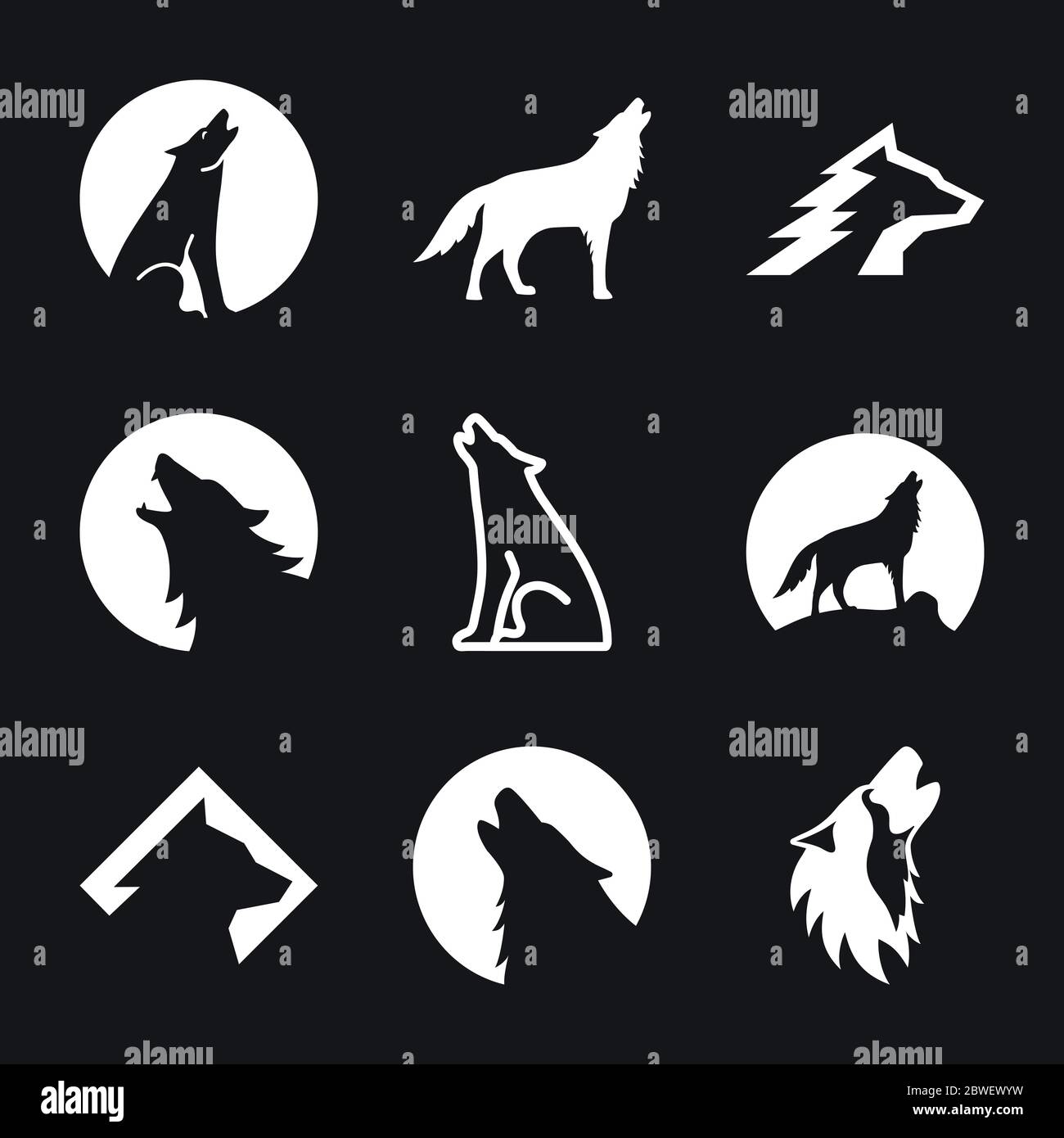 Wolf vector icon. Animal symbol isolated on background Stock Vector ...