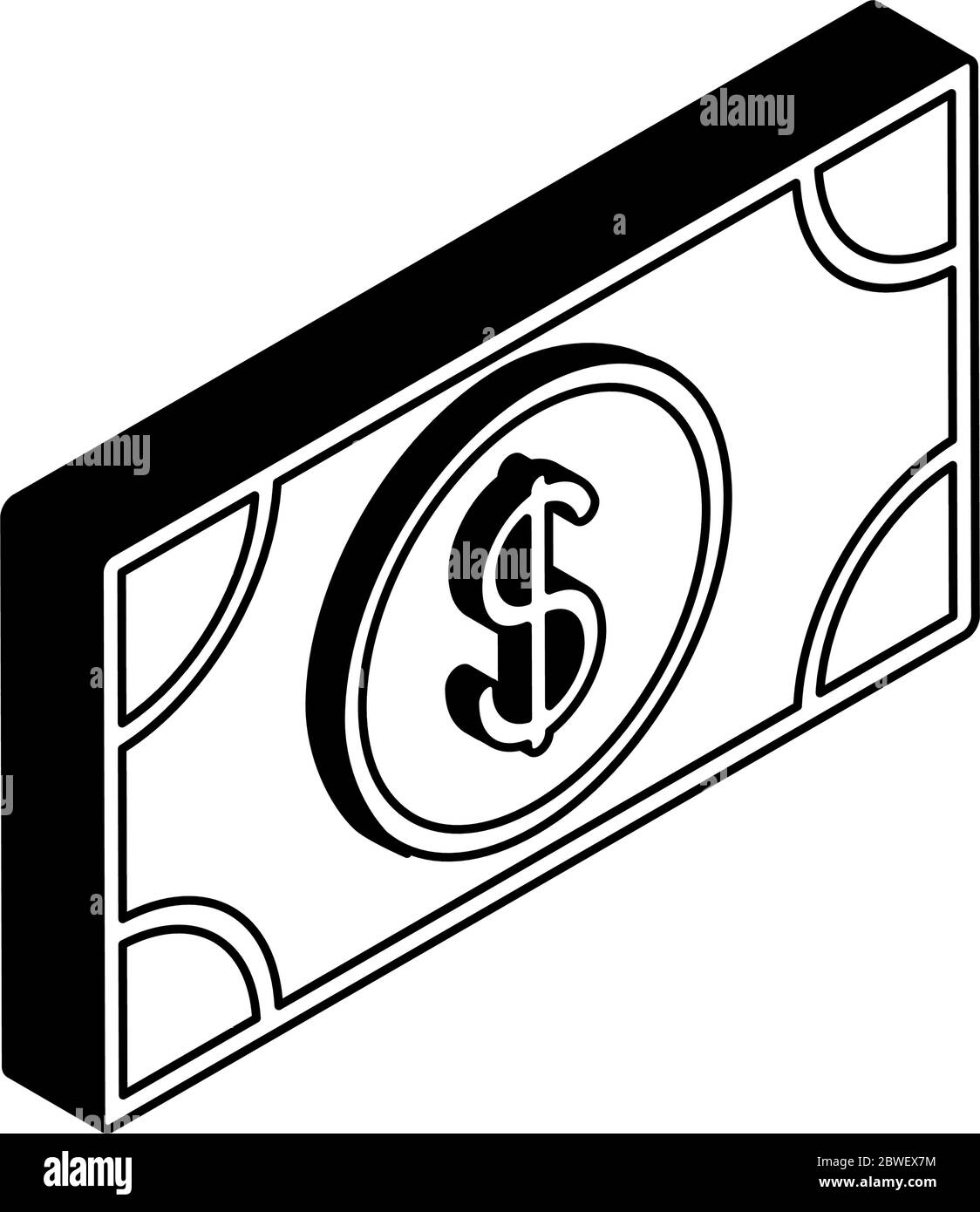 bill isometric line style icon vector design Stock Vector Image & Art ...