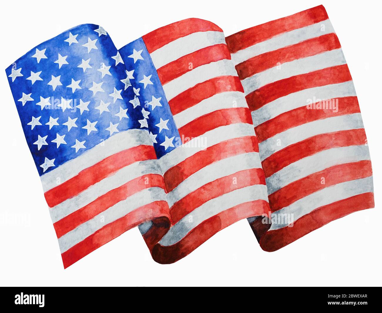 Beautiful drawing of the American Flag. Closeup Stock Photo - Alamy