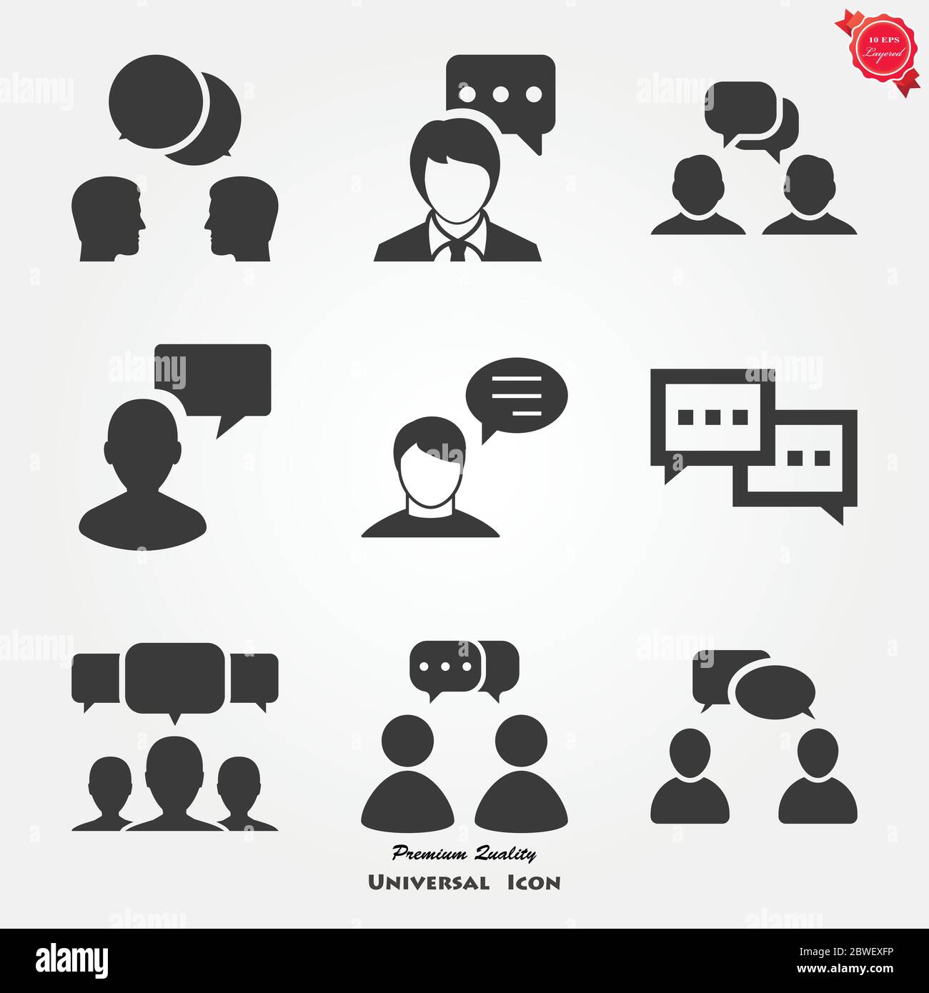 Talking vector icon. Dialogue,contact, conversational symbol isolated ...