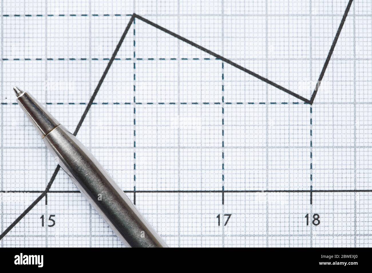 Closeup of ballpoint pen on paper background with graph Stock Photo - Alamy
