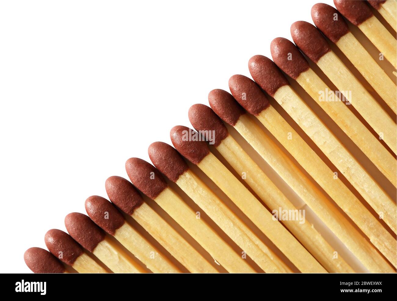 Set of wooden matches isolated on white background with clipping path ...