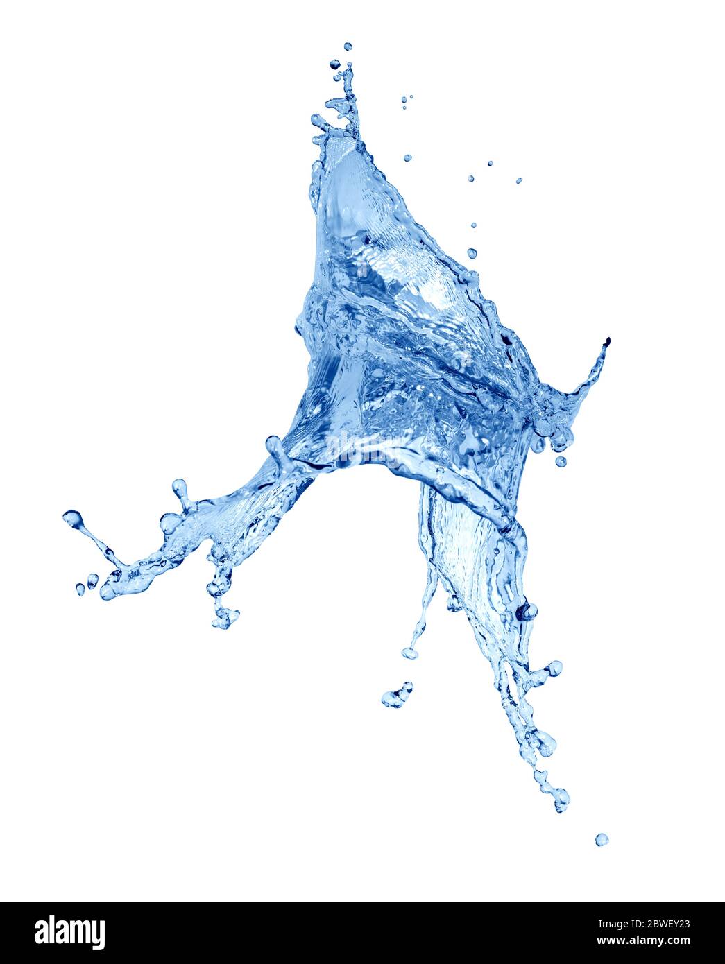 Nice abstract blue water splash on white background Stock Photo - Alamy