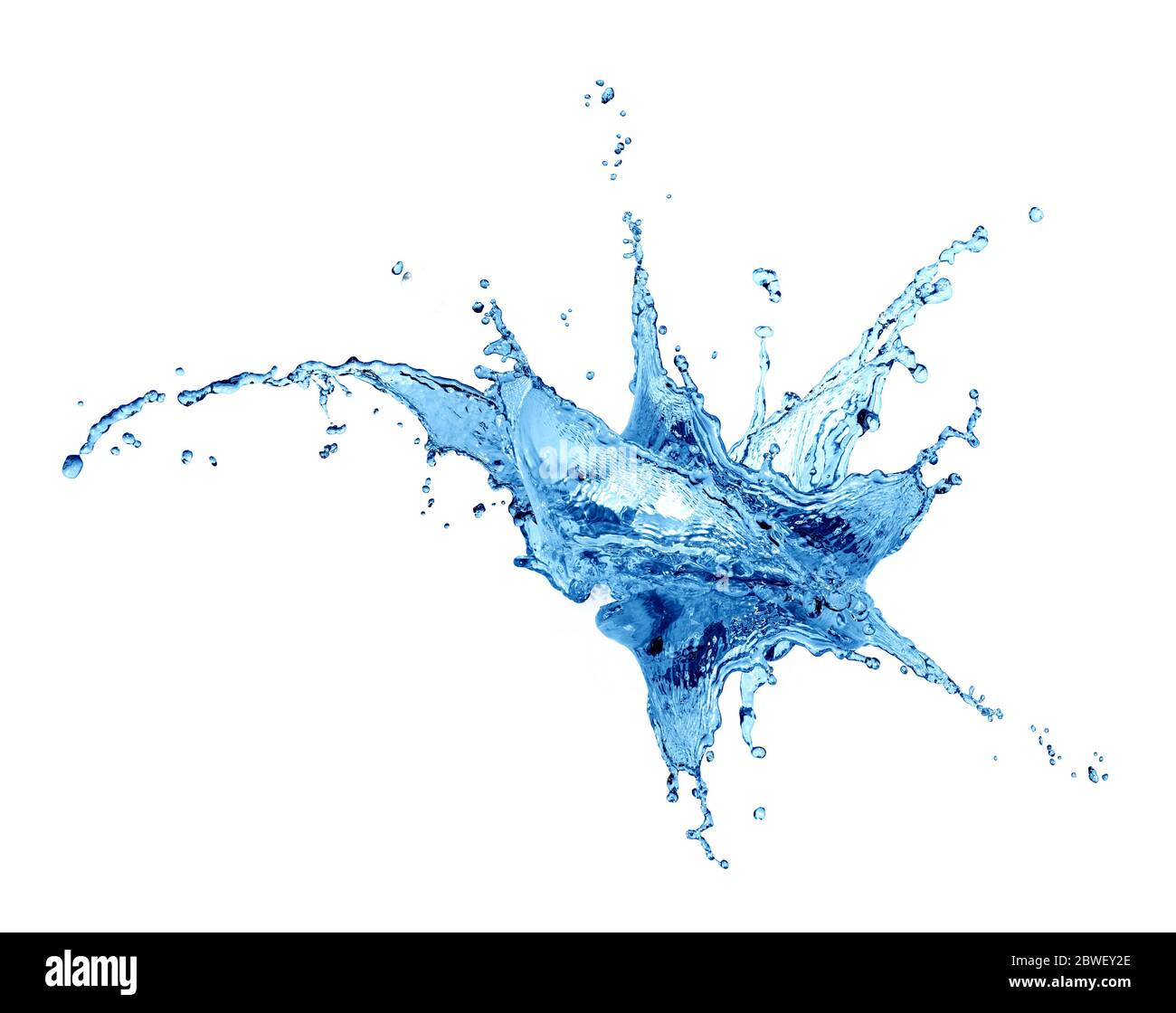 Nice abstract blue water splash on white background Stock Photo - Alamy