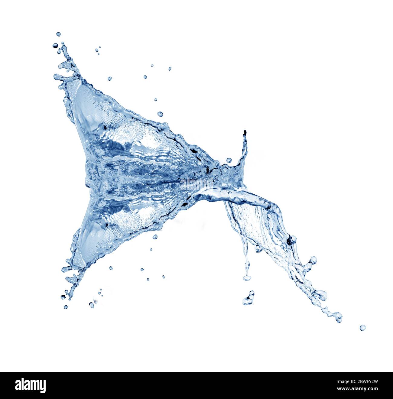 Nice abstract blue water splash on white background Stock Photo - Alamy