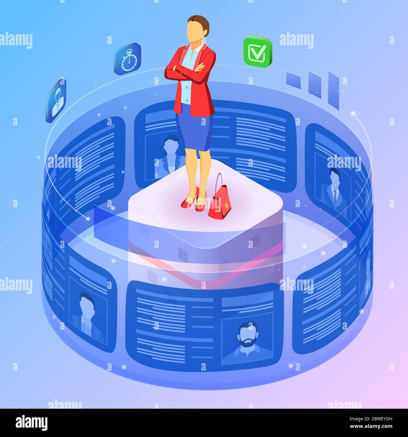 Employment applicant Stock Vector Images - Alamy