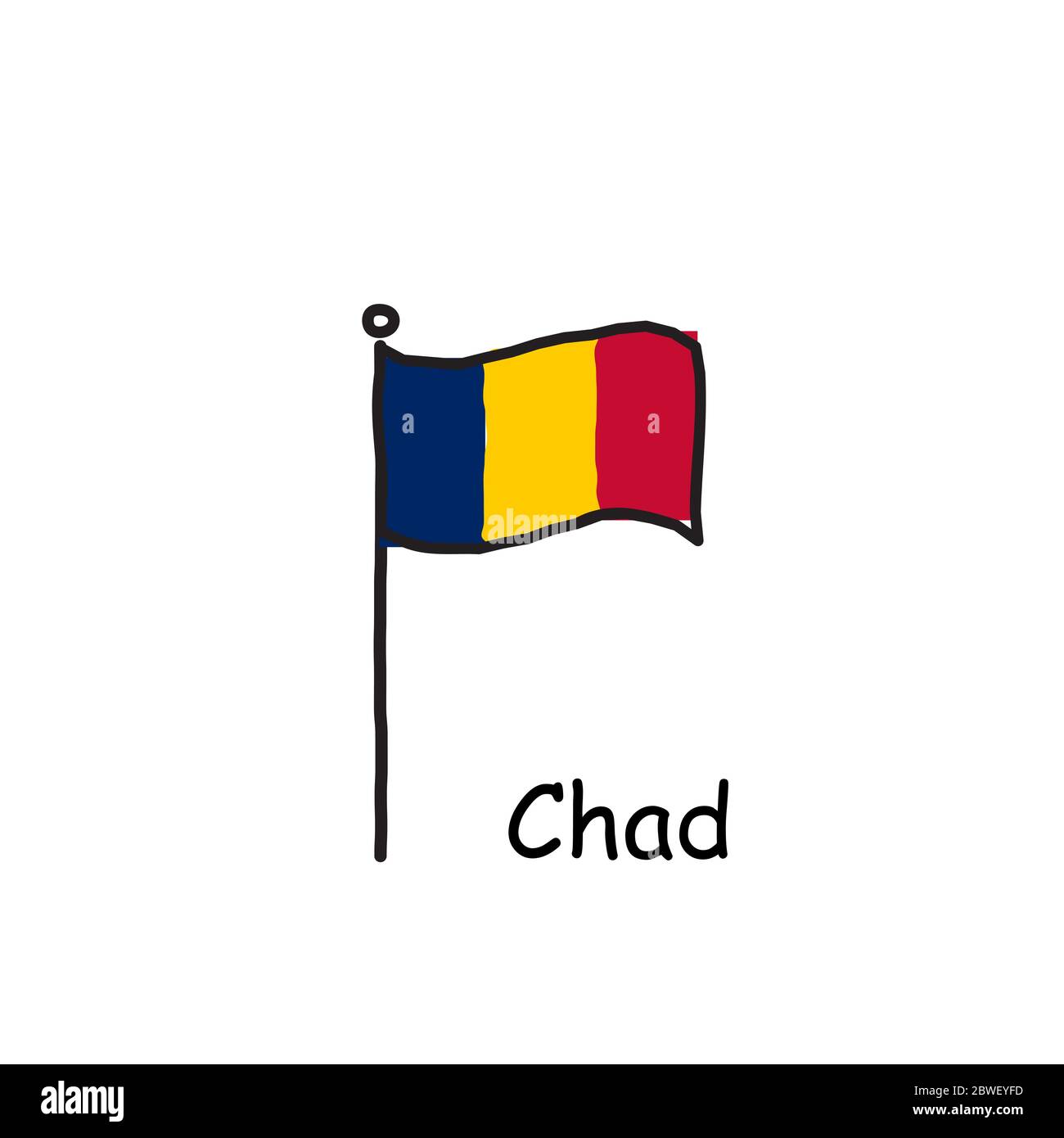 Chad flag wave Stock Vector Images - Alamy