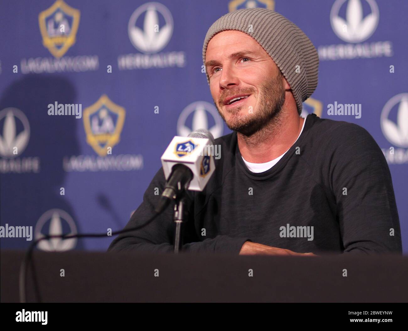 David Beckham at a LA Galaxy press call ahead of Saturdays MLS Cup ...