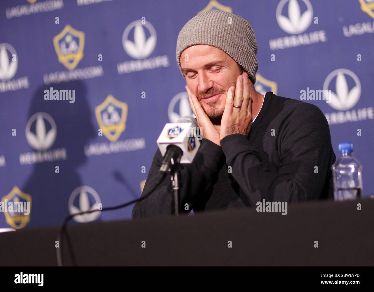 David Beckham at a LA Galaxy press call ahead of Saturdays MLS Cup ...