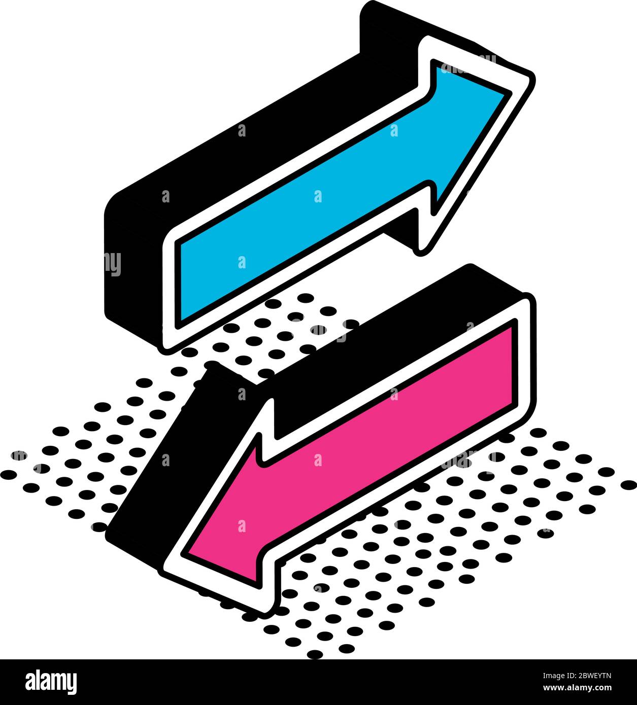 Before and next arrows isometric style icon vector design Stock Vector ...