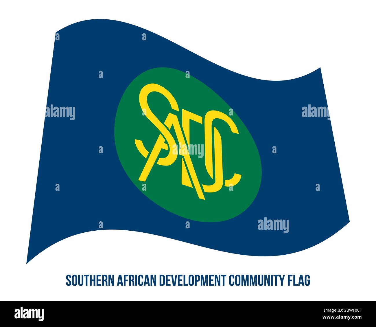 Southern African Development Community Flag Waving Vector Illustration ...