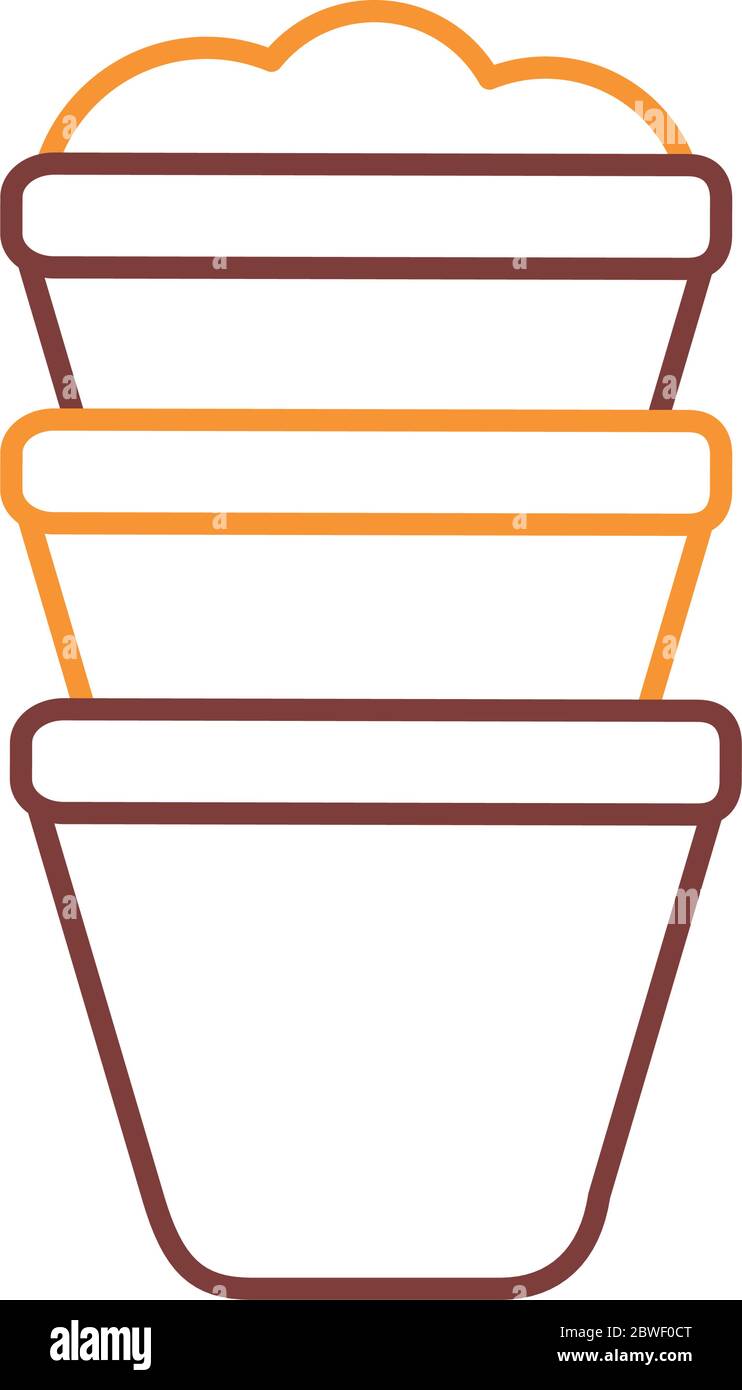 plants pots line style icon vector design Stock Vector Image & Art - Alamy