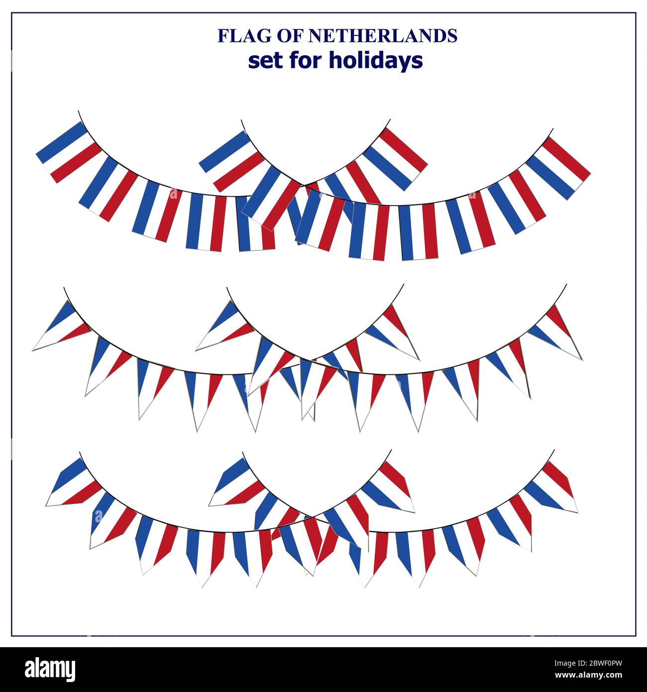 Set with flags of Netherlands with folds. Happy Netherlands day ...