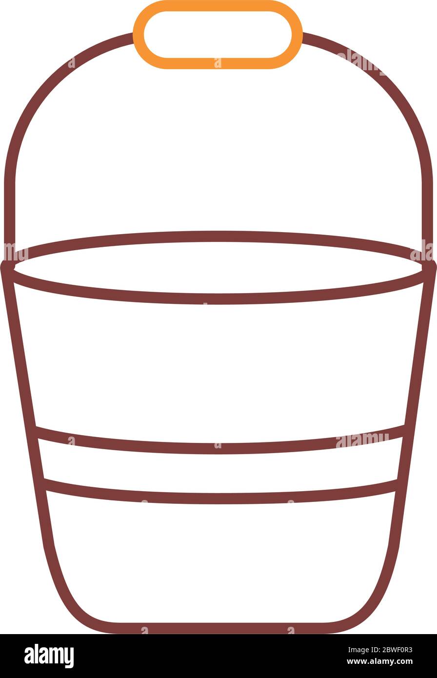 bucket line style icon vector design Stock Vector Image & Art - Alamy