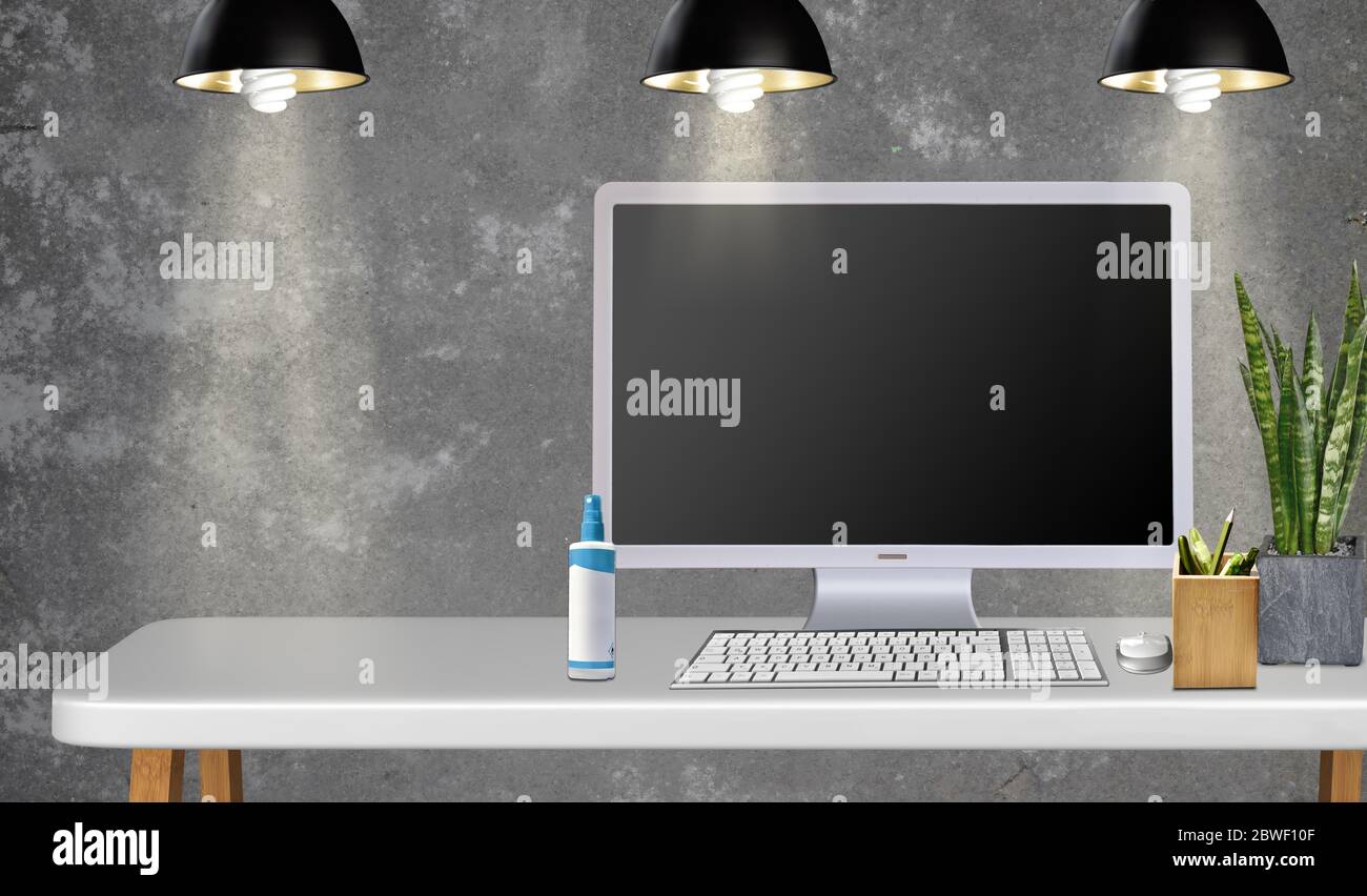 Monitor with mouse and keyboard hi-res stock photography and images - Alamy