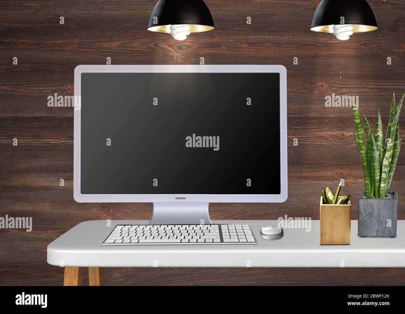 Monitor with mouse and keyboard hi-res stock photography and images - Alamy