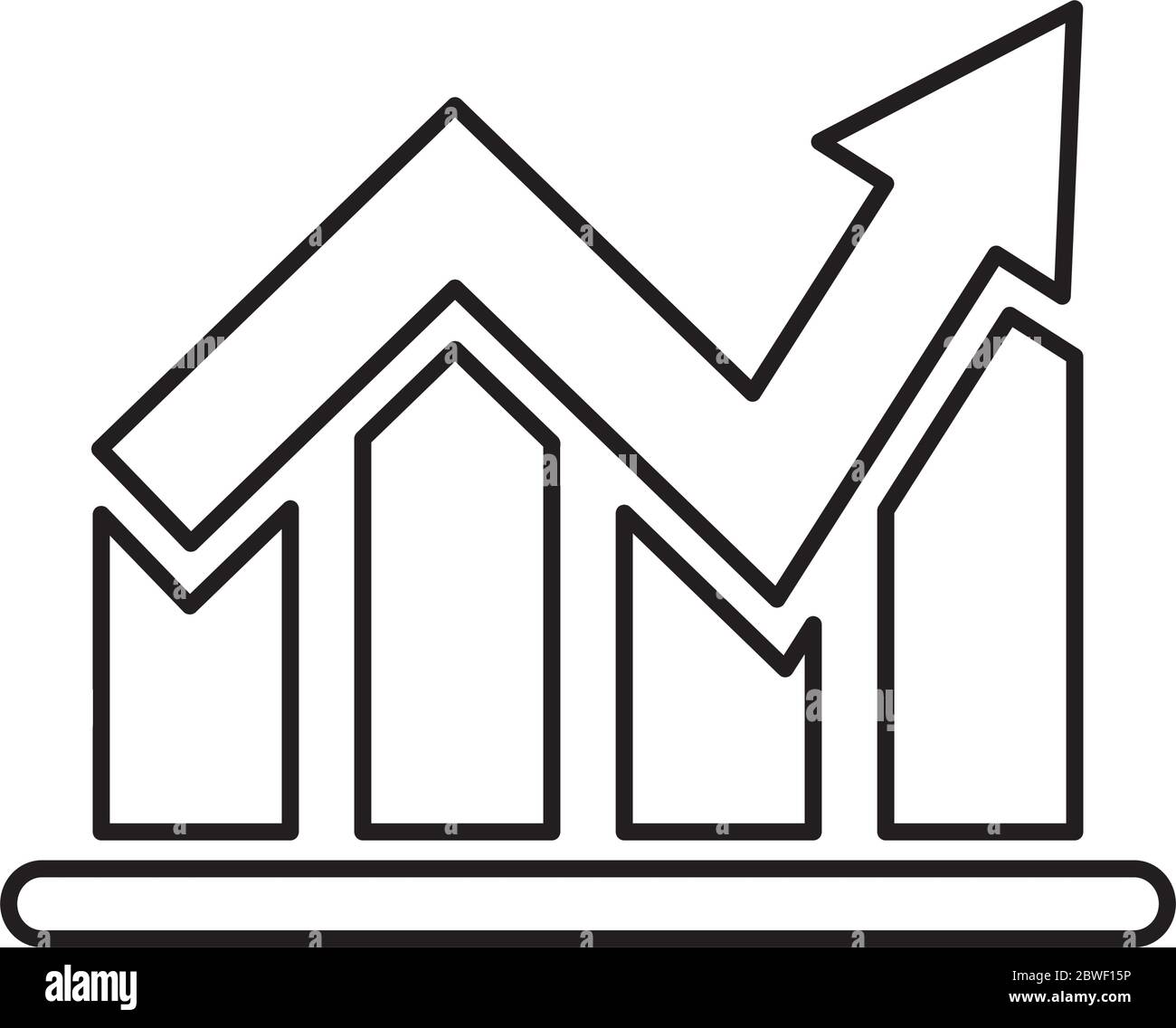 Statistics bars data icon Black and White Stock Photos & Images - Alamy