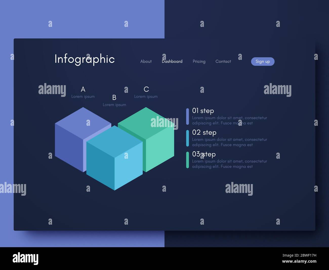 Vector graphic infographics. Template for creating mobile applications ...