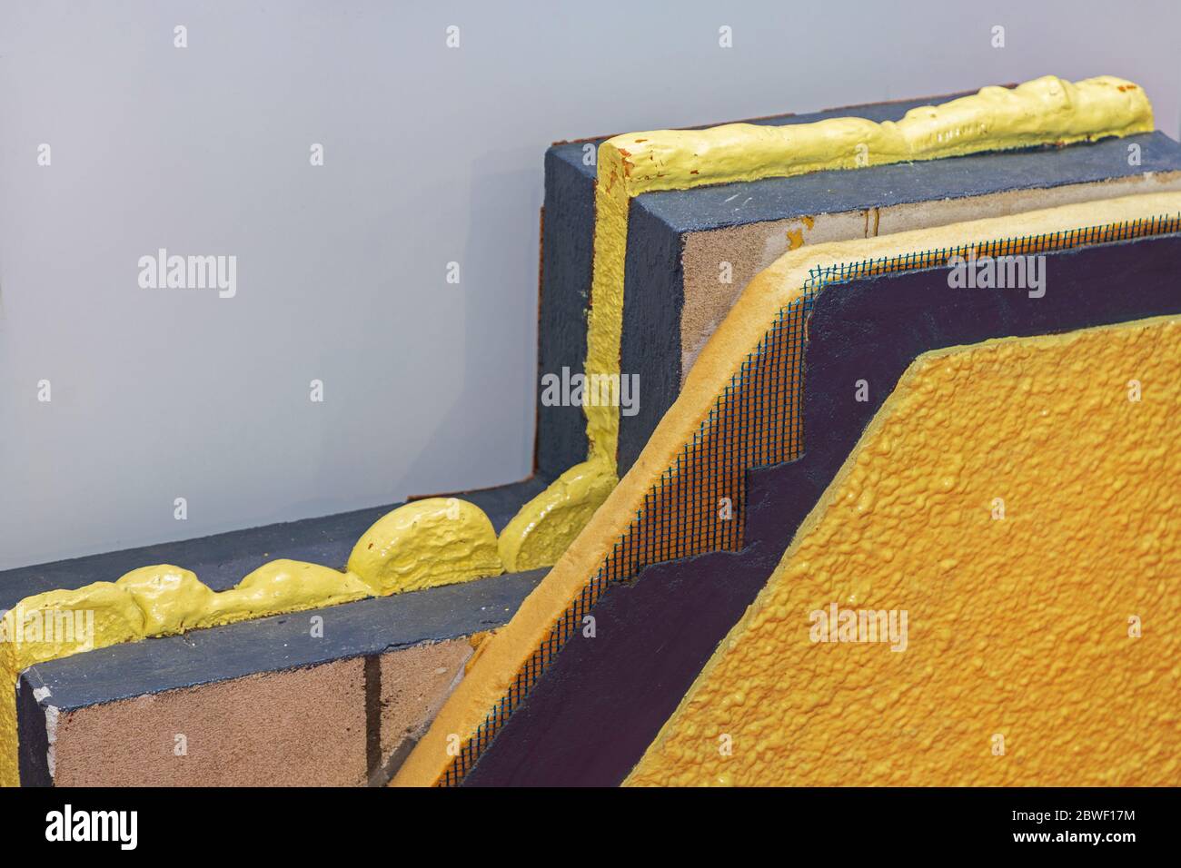 External Wall Insulation Layers at House Building Stock Photo - Alamy