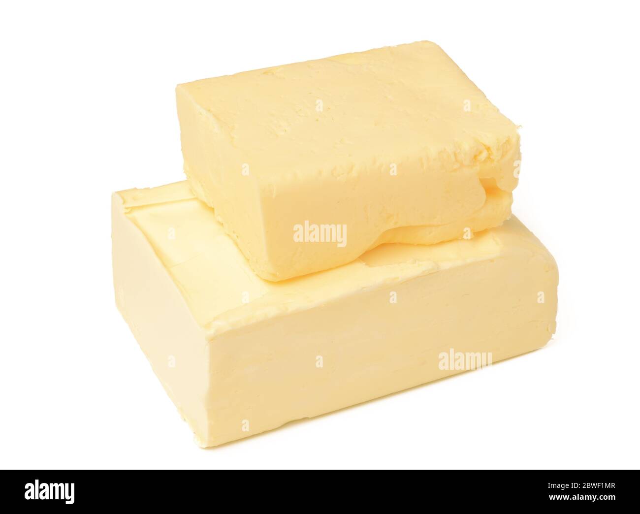 Block of butter isolated on white background Stock Photo - Alamy