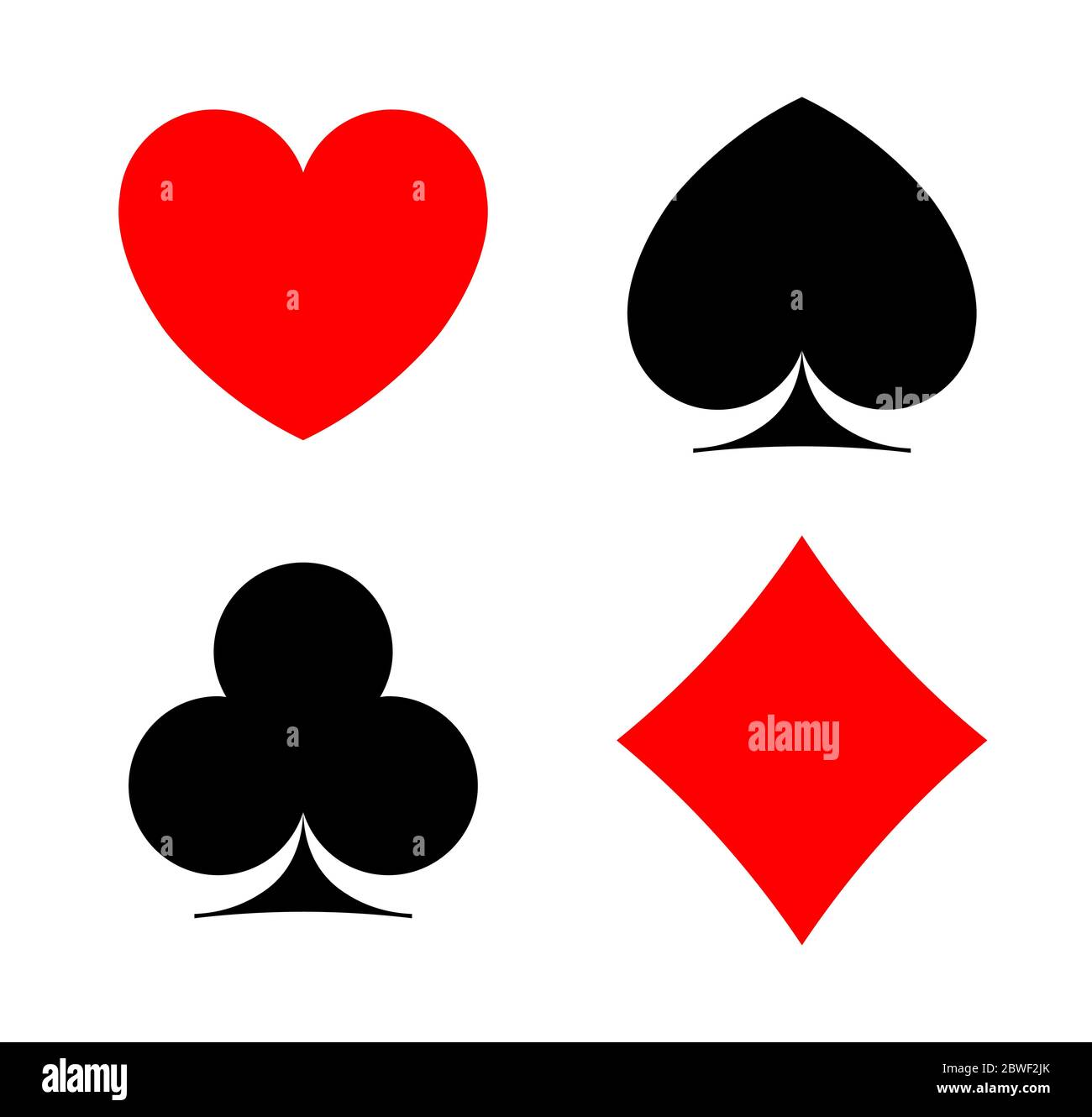 Card symbols. Pocker ace sign. Casino four silhouette. Vector ...