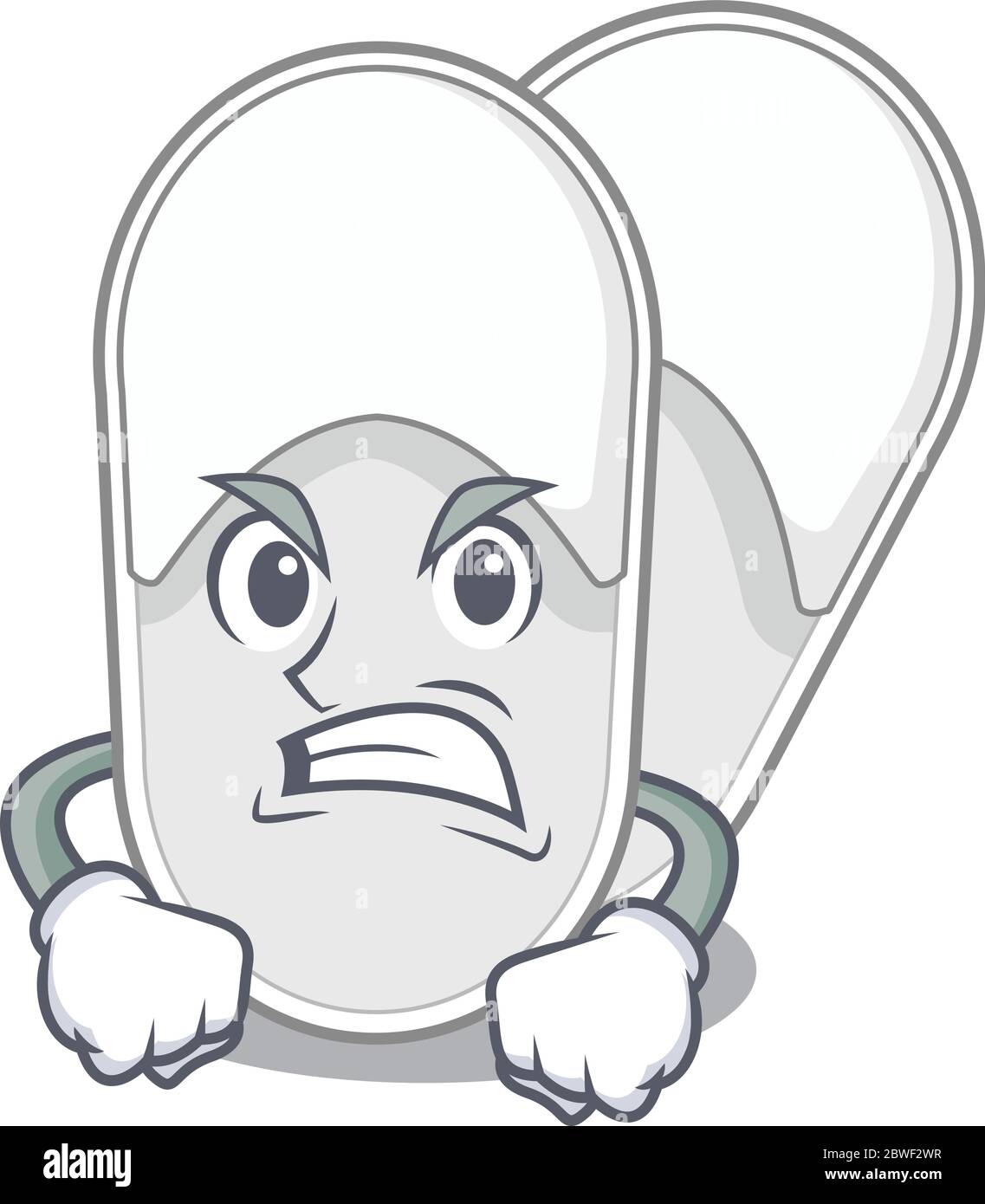 A cartoon picture of hotel slippers showing an angry face Stock Vector ...