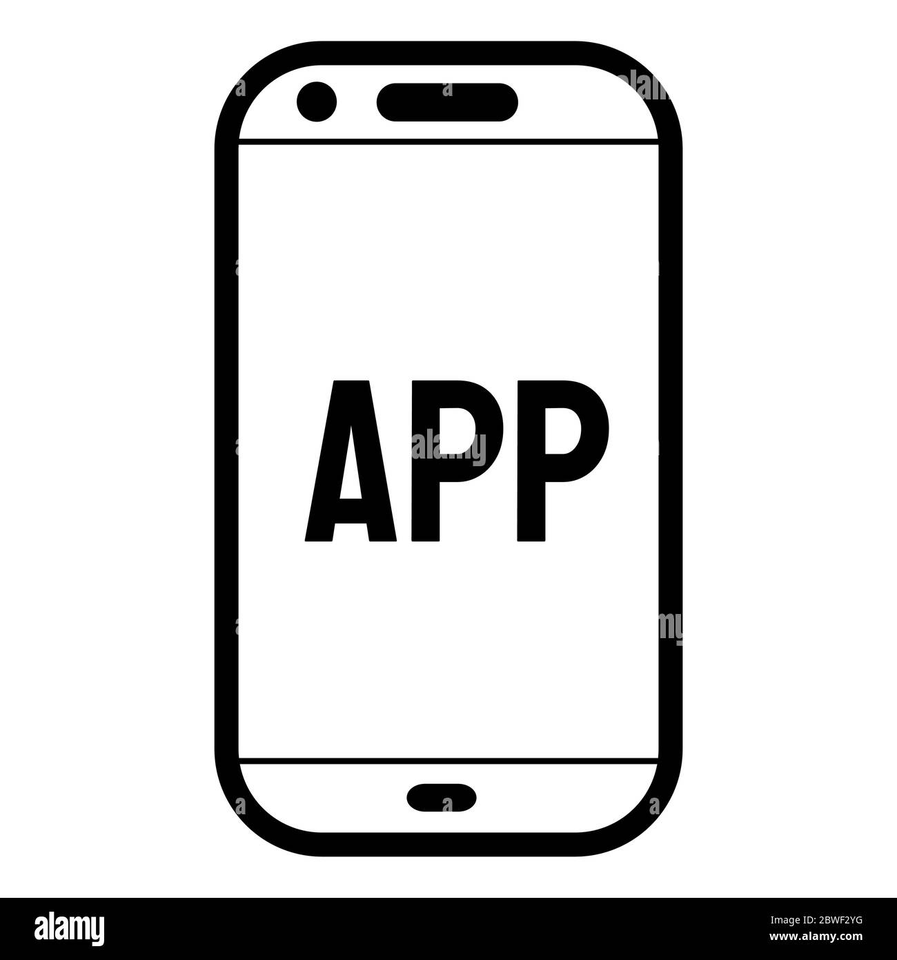 Phone app vector symbol. Smartphone app icon. EPS vector icon Stock ...