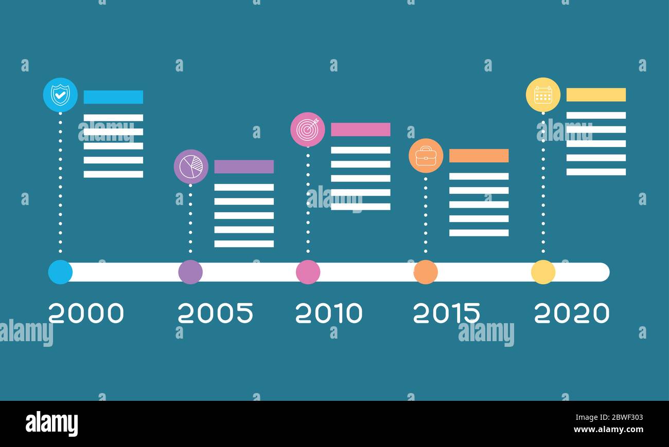 business infographic with years icons Stock Vector Image & Art - Alamy