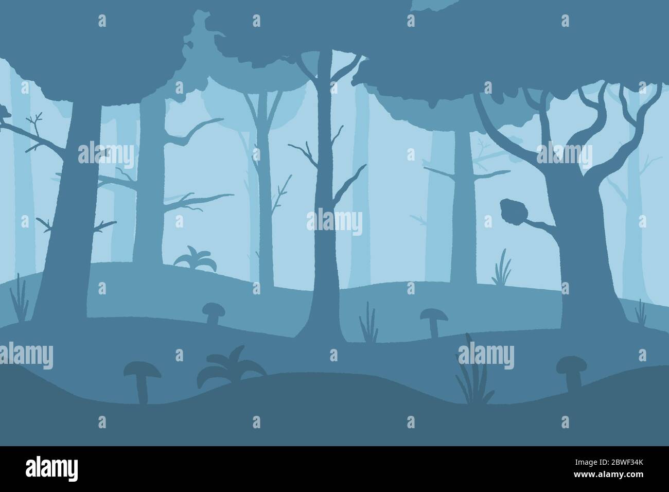 Woodland plant layers Stock Vector Images - Alamy