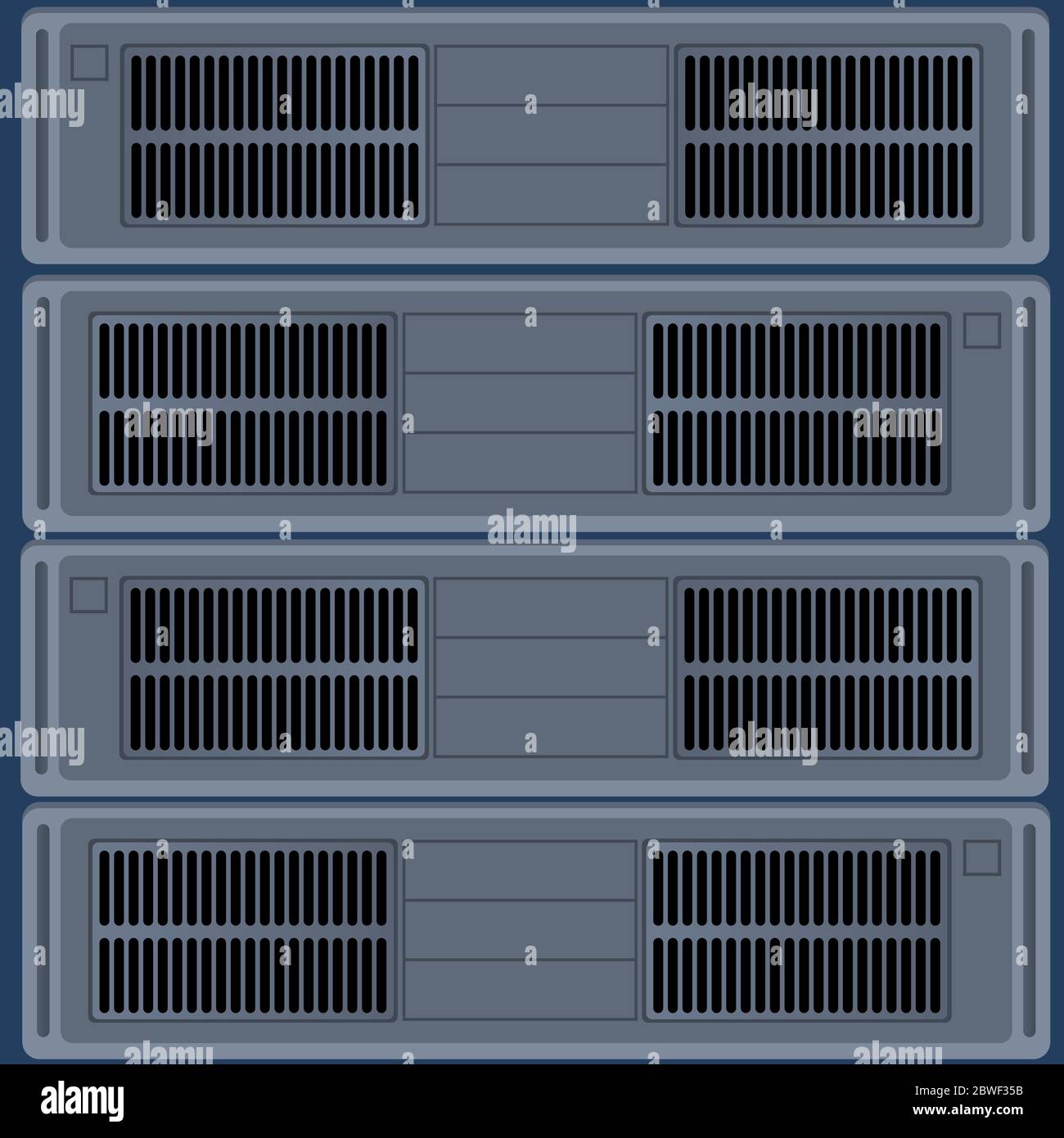 Network servers rack in a data center. Bitcoin mining or Internet ...