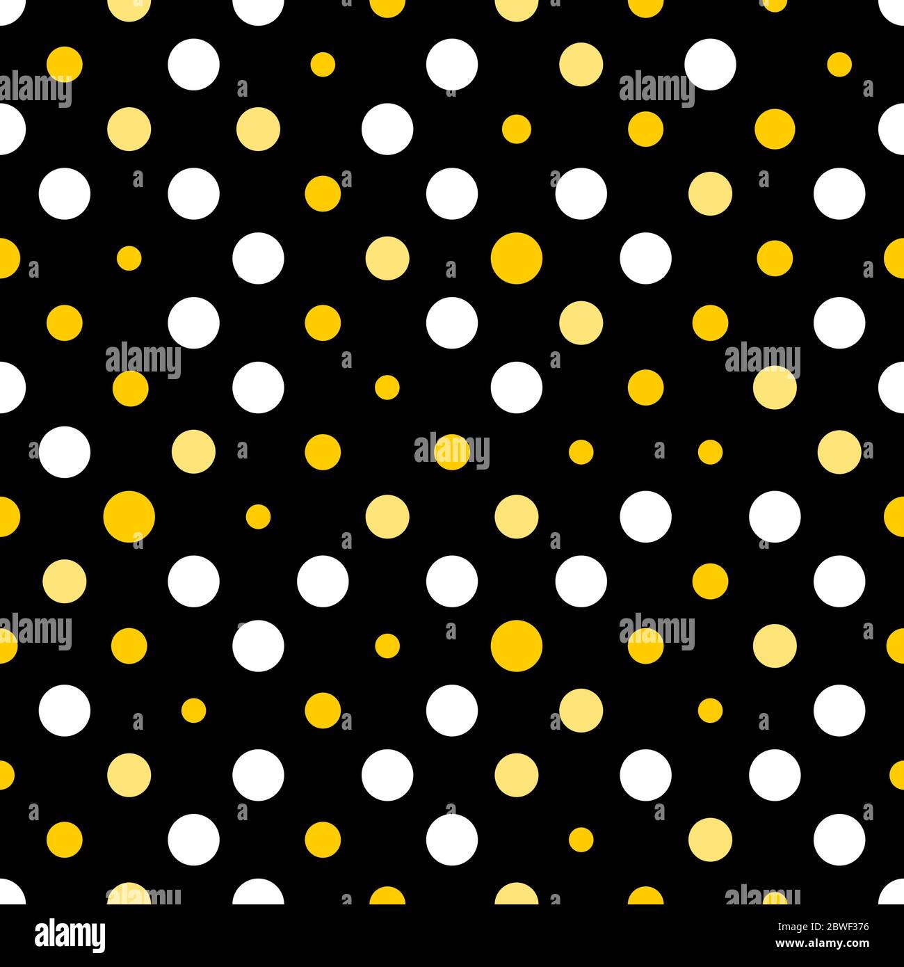 Yellow And Black Polka Dot Background