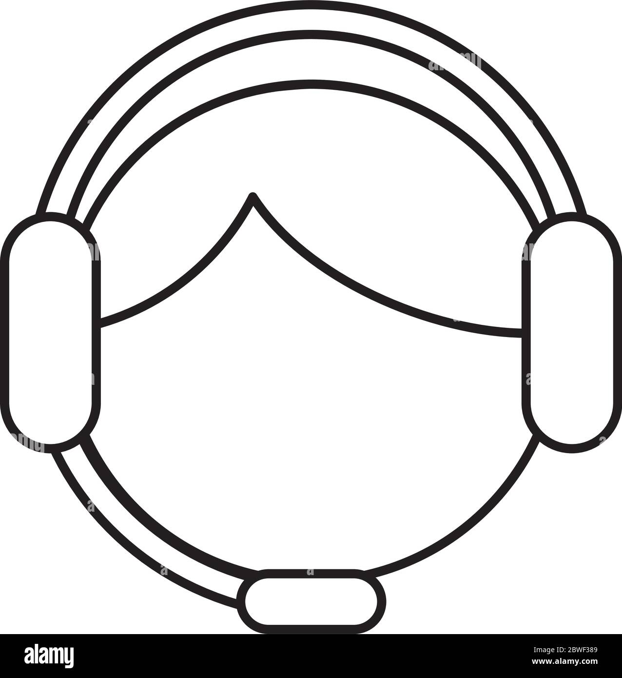 worker with headset avatar character Stock Vector Image & Art - Alamy