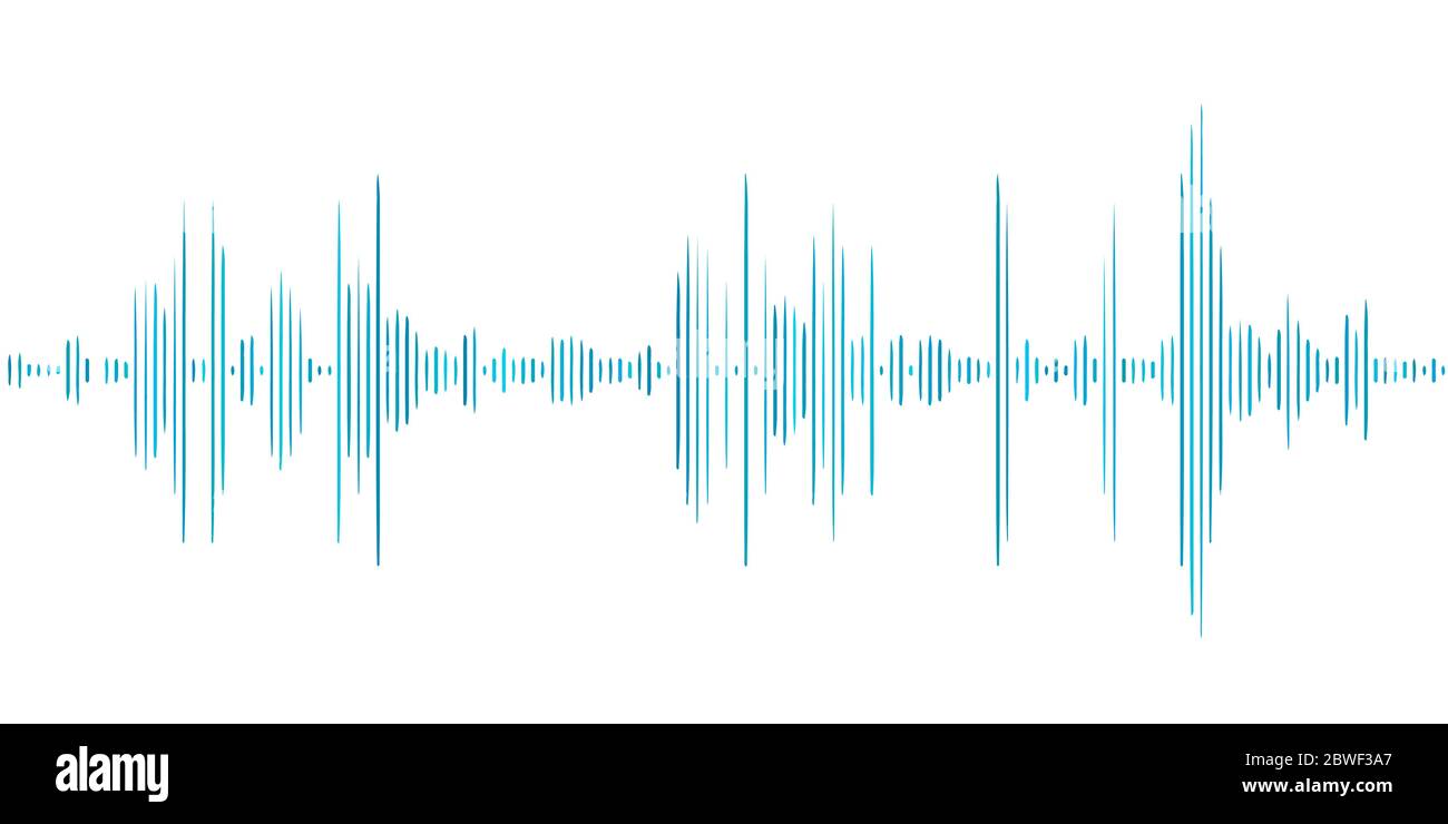 Sound wave abstract vector design. Electronic audio sound digital ...
