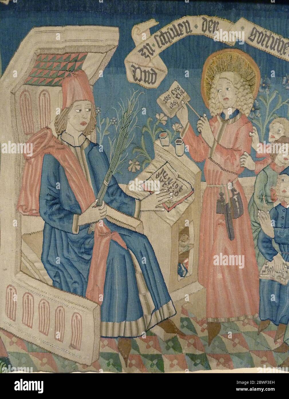 Vintage Medieval painting of a religious christian saint Stock Photo ...