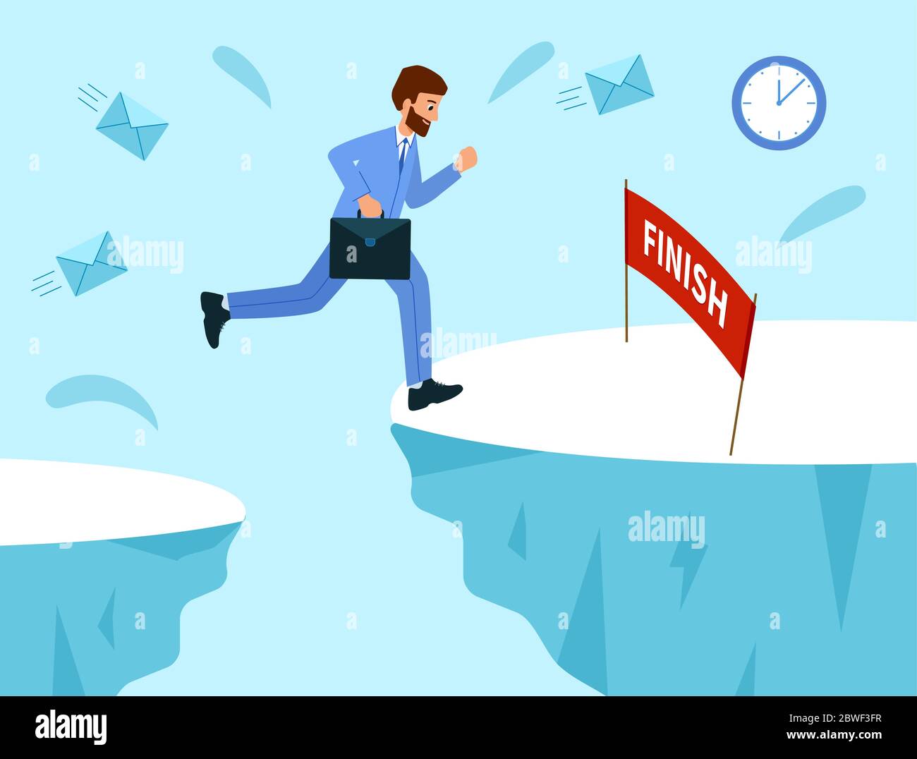 Business competition, a race for success. Business people racing ...