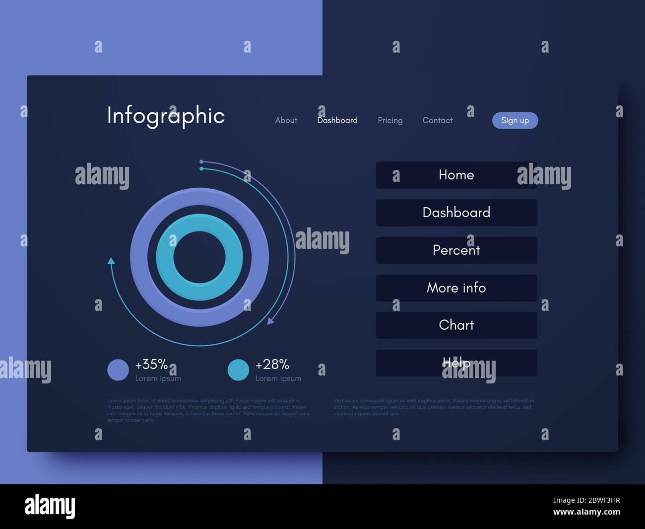 Vector graphic infographics. Template for creating mobile applications ...