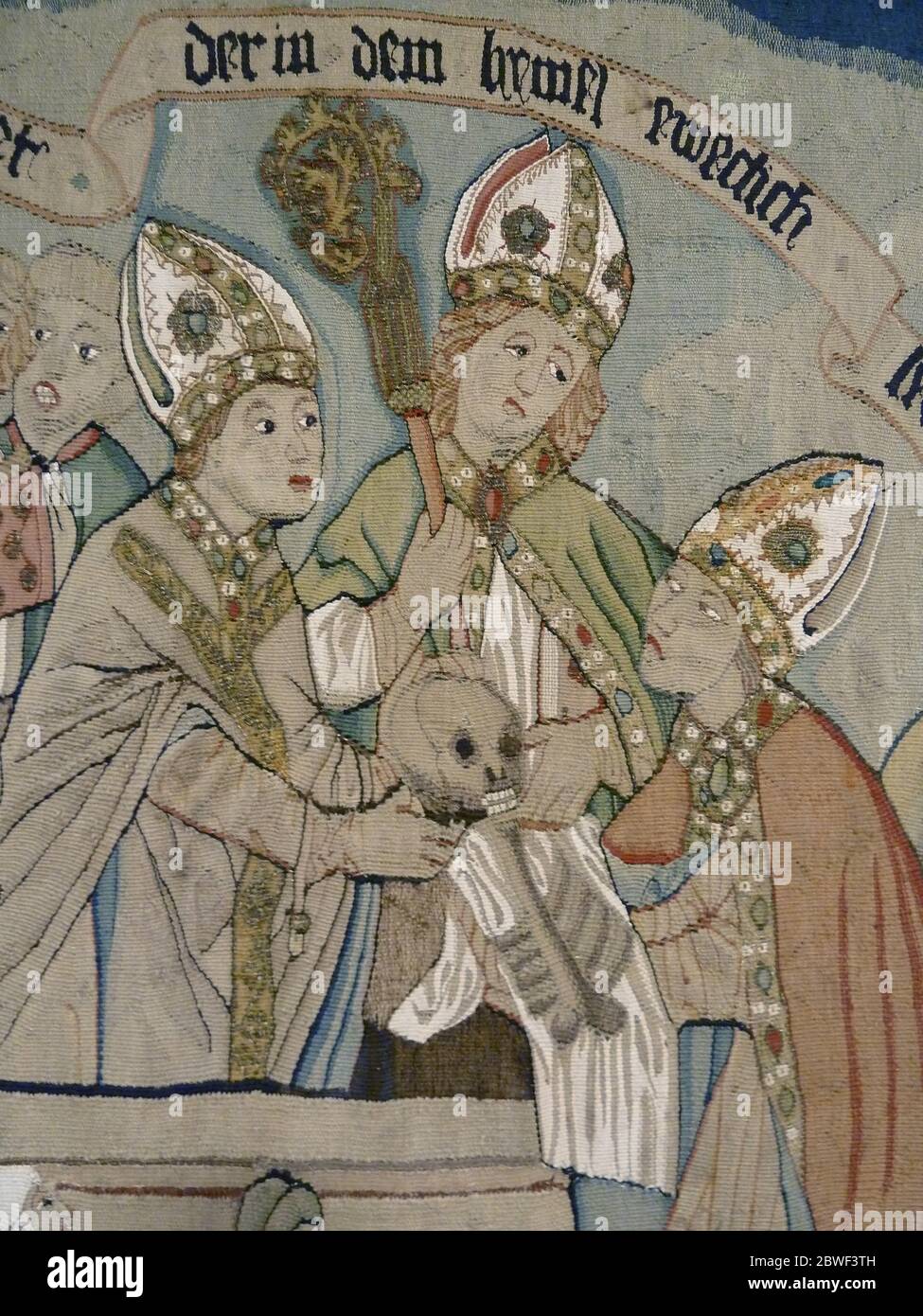 Vintage Medieval painting of a religious christian saint Stock Photo ...