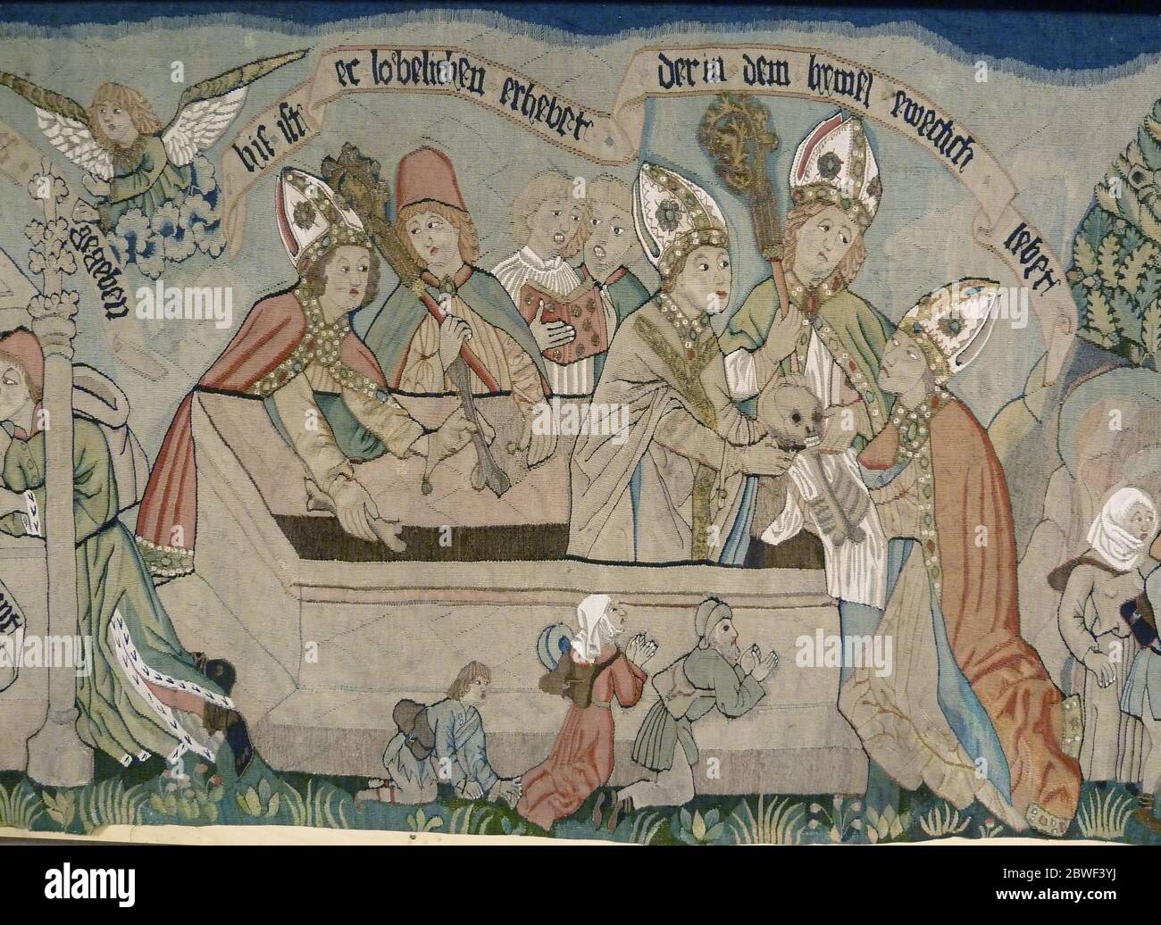 Vintage Medieval painting of a religious christian saint Stock Photo ...