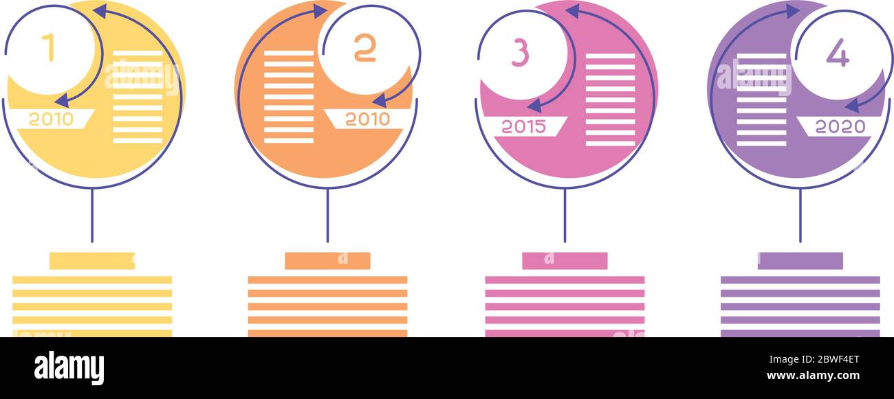 business infographic with years icons Stock Vector Image & Art - Alamy