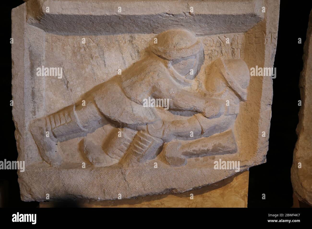 Relief of Gladiator fights. Roman period. Beginning of 3rd century ...