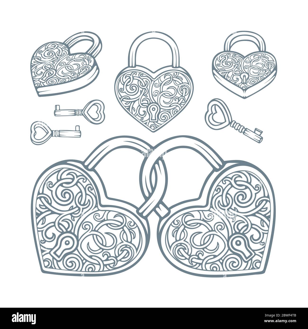 Locket And Key Drawing