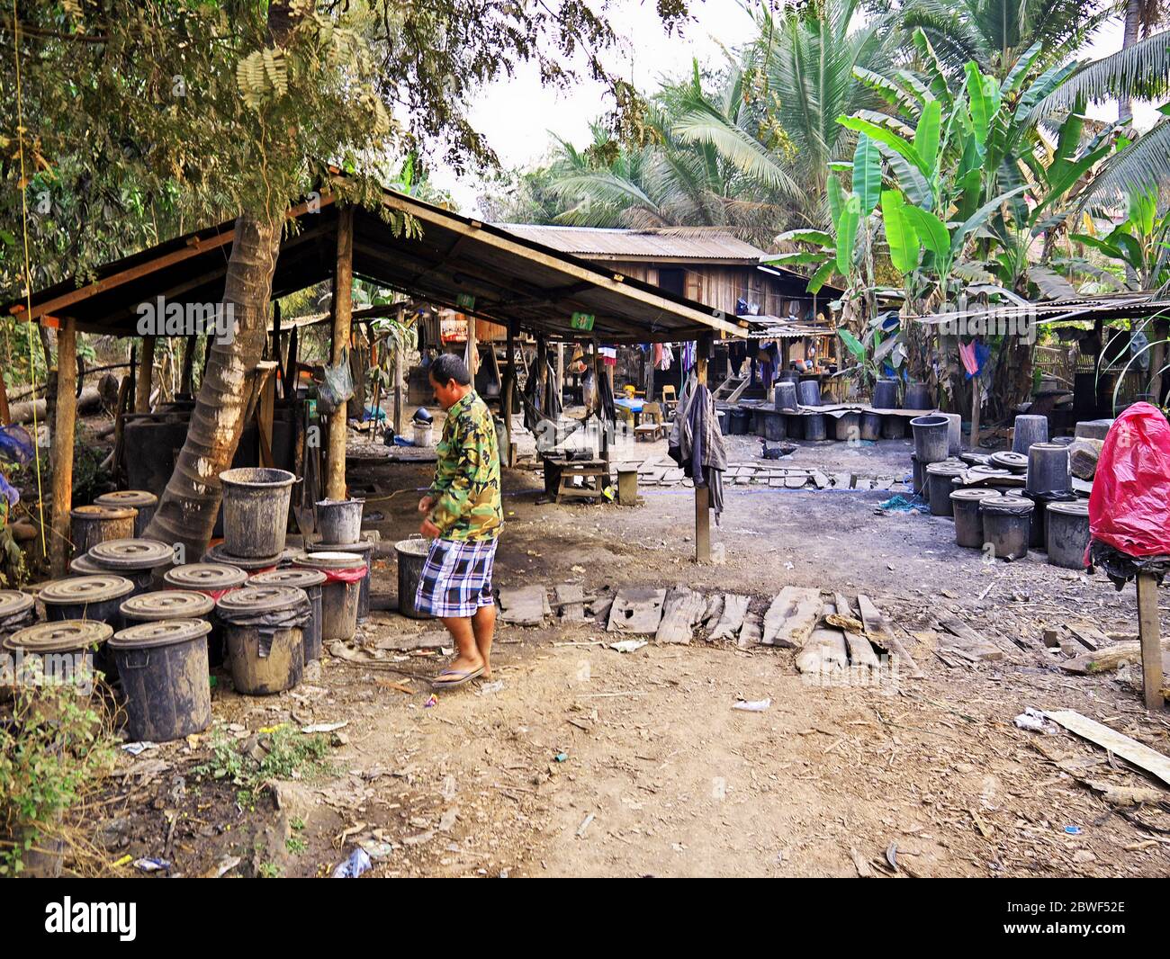 The alcohol factory in Luang Prabang, Laos Stock Photo - Alamy