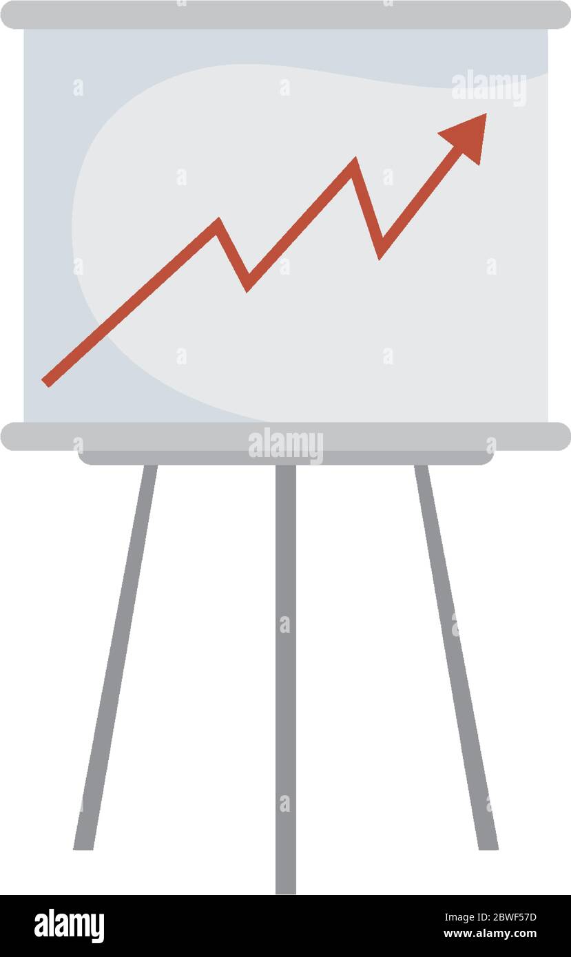 Presentation board with increase arrow vector design Stock Vector Image ...