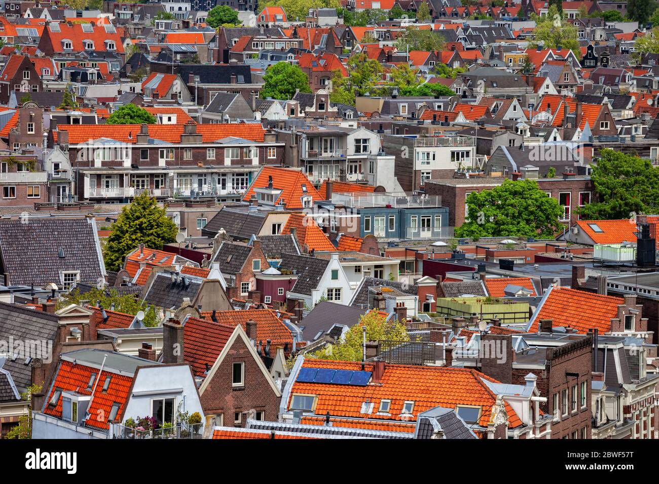 Aerial view cityscape of Amsterdam city in Holland, the Netherlands ...